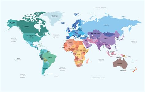 mundo mapa con país nombre antecedentes 22987264 Vector en Vecteezy