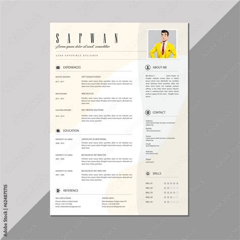 Infographic Cv Template Classy Employment Interview Minimalist Sample