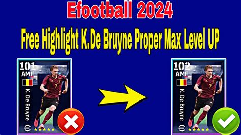 How To Train 102 Rated K De Bruyne In Efootball 2024 K De Bruyne Max