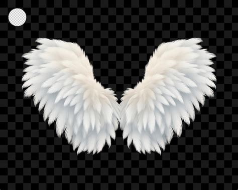 Premium PSD White Angel Wings Isolated On Transparent Background Png
