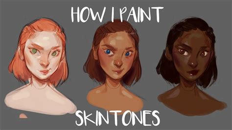 HOW I PAINT SKIN TONES Skin Color Palette Youtube Art Digital