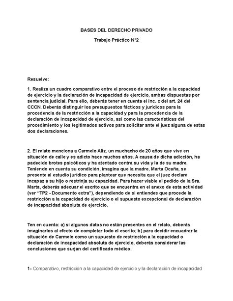 Trabajo Practico N2 De Bases Del Derecho Privado BASES DEL DERECHO