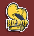Hip Hop Sticker Design With Graffiti Paint Can Vector Image