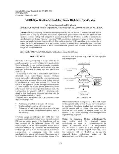 pdf vhdl specification methodology from high level specification