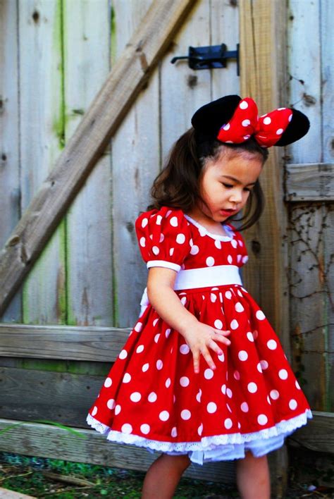 Venta vestidos de minnie mouse para niña rojo en stock