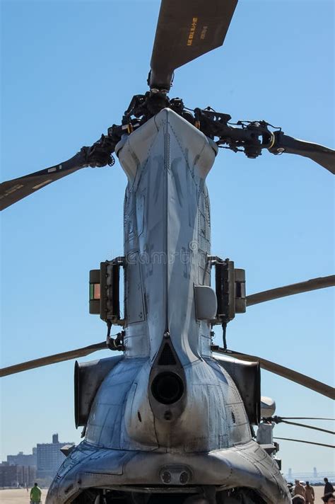 Boeing Vertol CH 46 Sea Knight Of The United States Marine Corps Landed
