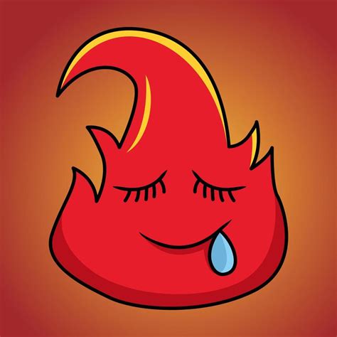 Feu emoji personnage dessin animé illustration 21619740 Telecharger