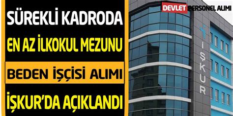 Hınıs Belediyesi Sürekli Kadro En Az İlkokul Beden İşçisi Alımı