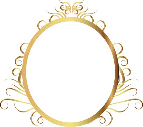 Marco Ovalado De Oro PNG Imágenes Prediseñadas De Marco Dorado Oval
