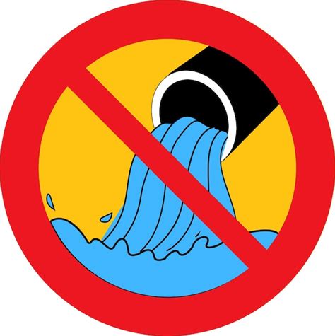 Imagen Vectorial Del Signo De No Desperdiciar Agua Dibujo A Color De