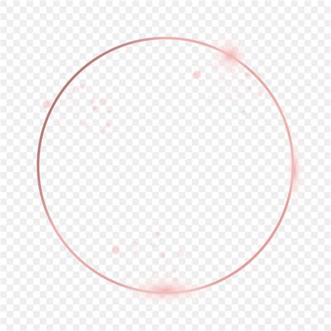 Marco de círculo brillante de oro rosa Vector Premium