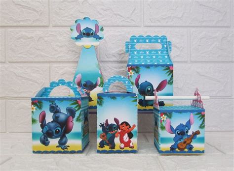 Kit Caixas Personalizadas Tema Stitch 35 Peças Elo7