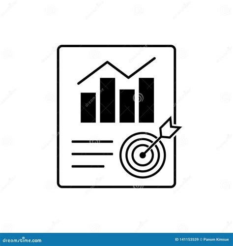 Metrics Report Vector Icon Document With Chart Symbol Accounting