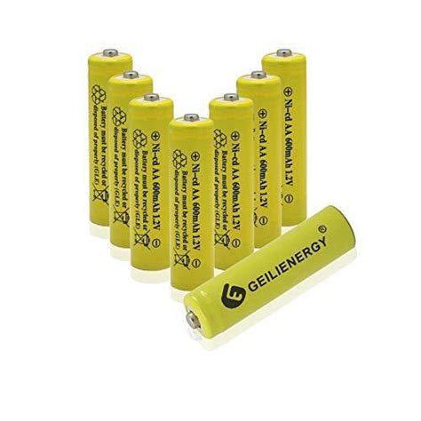 Solar Light Aa Nicd Aa Mah V Rechargeable Pcs Nicd Mah Yellow