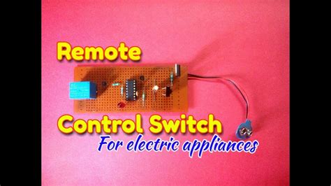 IR Remote Controlled Switch Simple Remote Control Circuit Diagram