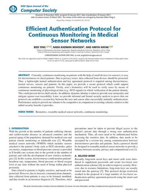 efficient authentication protocol for continuous monitoring in medical sensor networks pdf