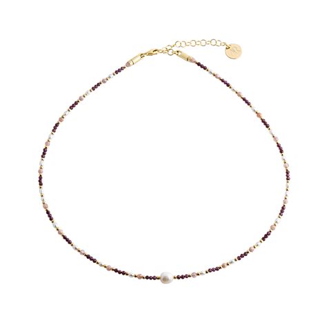 Naszyjnik Damski Z Naturalnymi Kamieniami Hurt Amber Ring