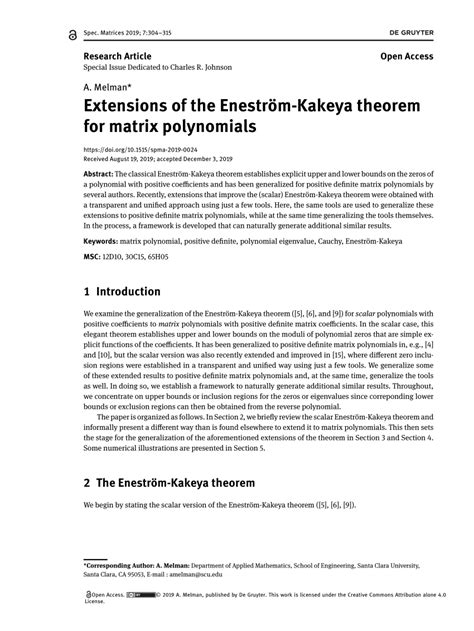 pdf extensions of the eneström kakeya theorem for matrix polynomials