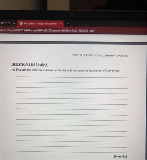 solved test 1 sex final test 1 survey for engineers x