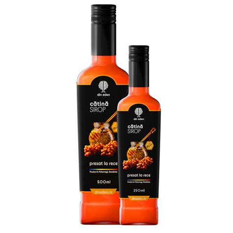 Sirop De C Tin Cu Miere Presat La Rece Ml Bunromanesc Ro