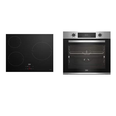 Conjunto Horno y Placa Beko BBSE12340XD Inox Inducción