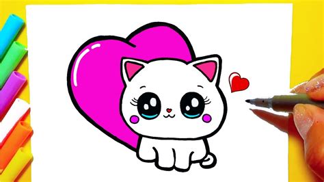 Como Desenhar Filhote Gatinha Fofa Kawaii Desenhos Kawaii Desenhos