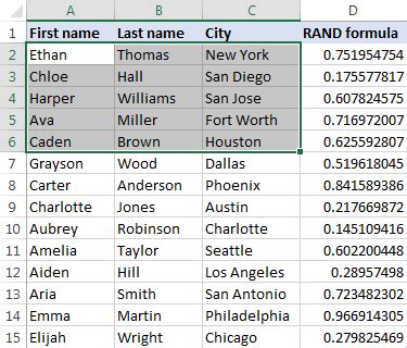 Excel Random Selection How To Get Random Sample From Dataset