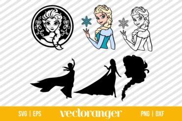 Elsa Frozen SVG Bundle Vectoranger