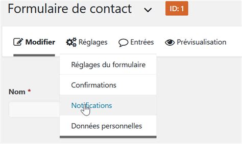 Formulaire Envoyer un accusé de réception électronique VERNALIS HELP