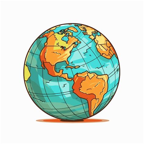 Un dibujo de un globo terráqueo con la palabra méxico en él Vector