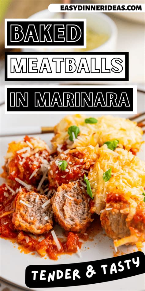The Best Baked Meatballs With Marinara Easy Dinner Ideas