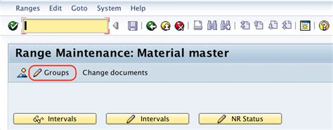 SAP MM Define Number Ranges For Material Type