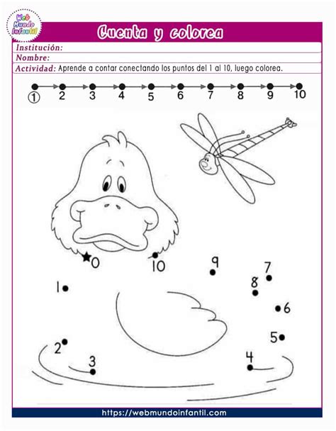 Dibujos Para Unir Puntos Y Colorear Para Preescolar