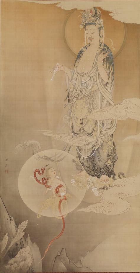 The Bodhisattva Kannon 1883 By Kano Hogai Fine Art Print