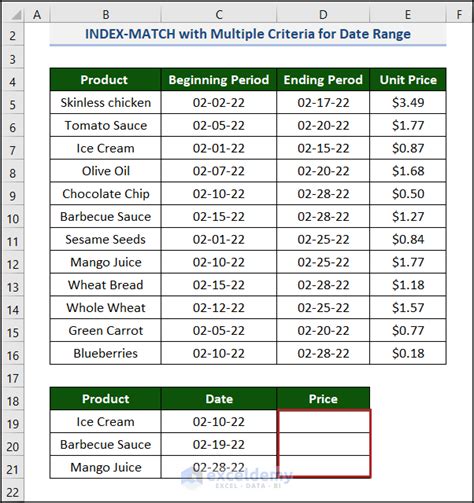 Index Match Formula With Multiple Criteria In Different Sheet