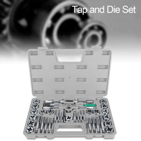 Coffret de 40 Pcs Tarauds et Matrices M3 M12 Ensemble de Filières en