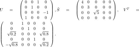 singular value decomposition of a 4×5 matrix hyper textbook optimization models and applications