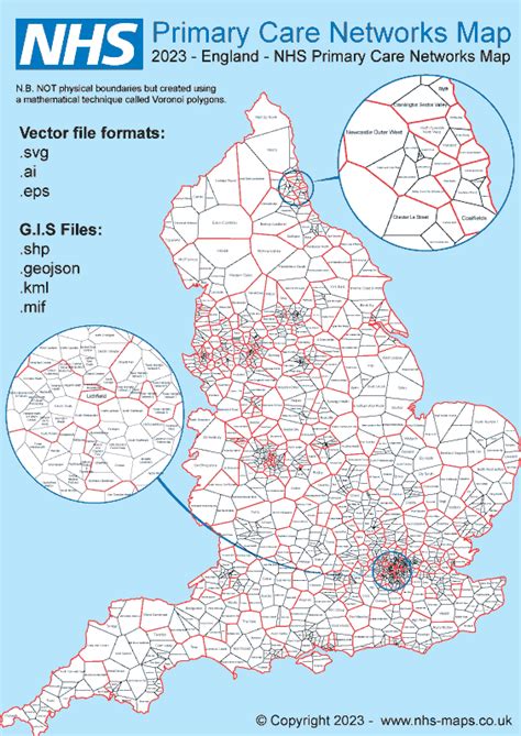Uk Nhs Primary Care Networks Vector Boundary Maps For Stats Display