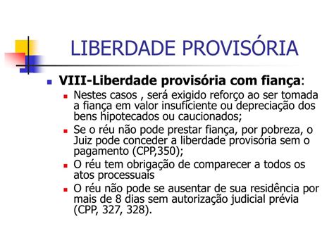 PPT LIBERDADE PROVISÓRIA PowerPoint Presentation free download ID