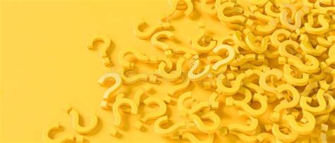Yellow Question Marks Isolated On Yellow Background Question Mark