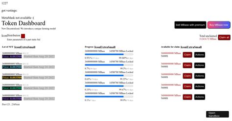 mb nft dashboard forked codesandbox