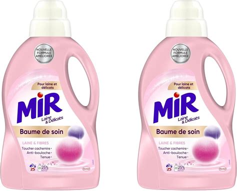 Mir Laine et Délicats Baume de soin Plus Lessive Liquide 2x1 5L 50
