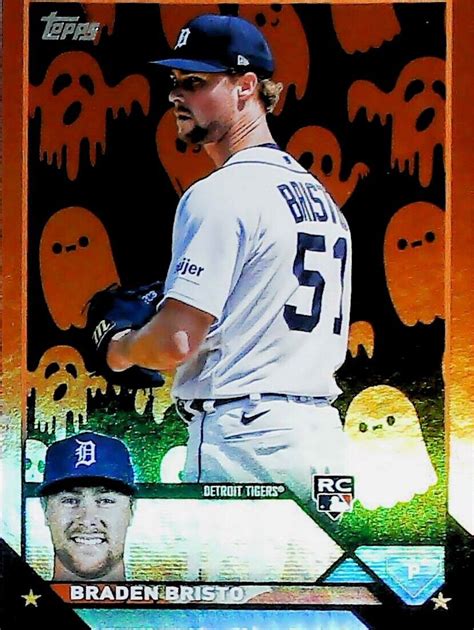 Topps Update Orange Ghost Foil Sp Us Braden Bristo Rookie Card