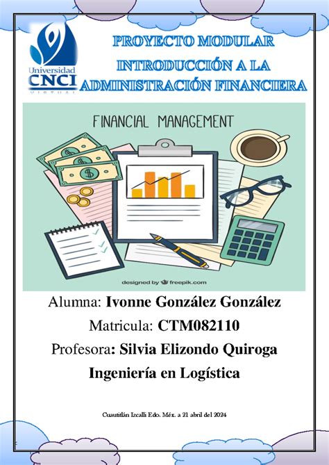 Proyecto Modular Administraci N Financiera C Alumna Ivonne Gonz Lez