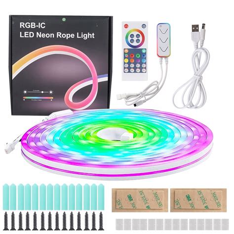 TAŚMA 3M RGB DEKORACJA NEONOWA TAŚMA ŚWIETLNA DO SALONU TAŚMA LED NEON
