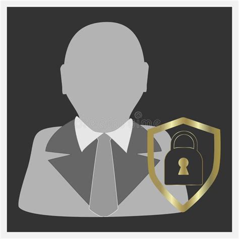 Unauthorized Access Black Glyph Icon Stock Vector Illustration Of