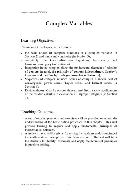 complex variables i pdf complex analysis function mathematics