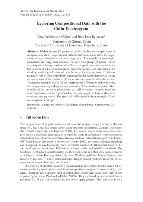 pdf exploring compositional data with the coda dendrogram vera pawlowsky glahn
