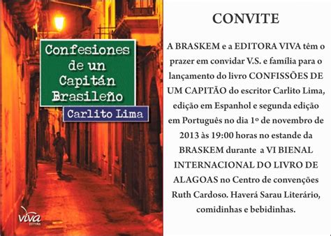 Blog De Cultura E Arte Convite Lan Amento De Livro