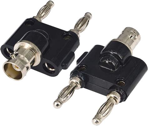 BNC Female To Dual Banana Male Plug Jack Binding Posts RF Coaxial